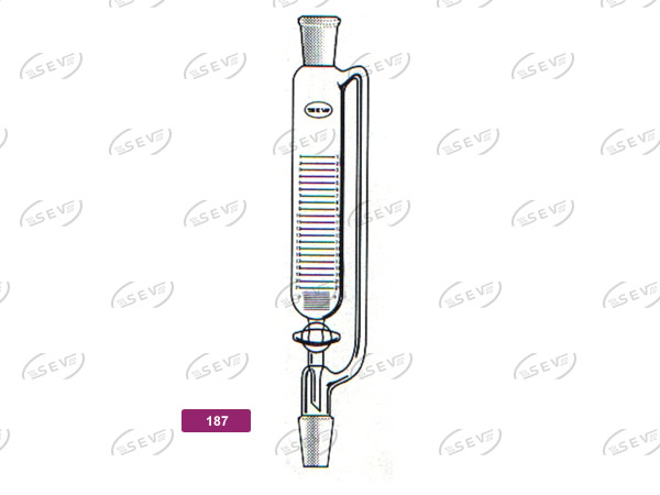 Embudo de adición cilíndrico graduado con llave de PTFE. » SEV-PRENDO ...
