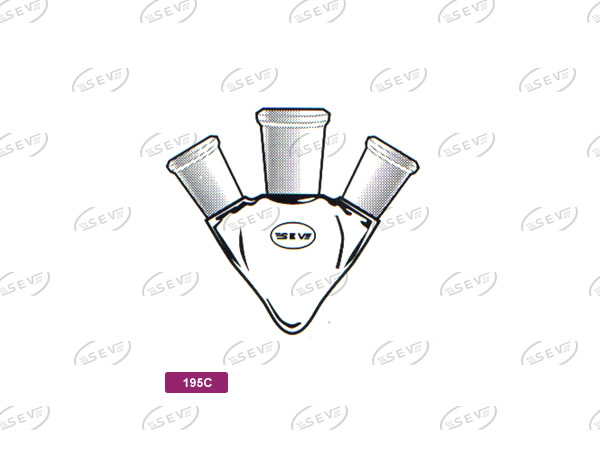 Matraz pera tres bocas » SEV-PRENDO | Sistemas y Equipos de Vidrio